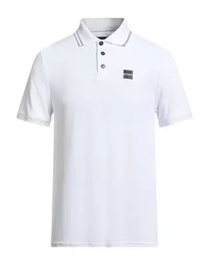 OUTHERE Man Polo Shirt Black Size L Polyamide White