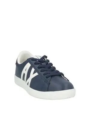 Armani Exchange Low-top Leather Sneakers - Navy