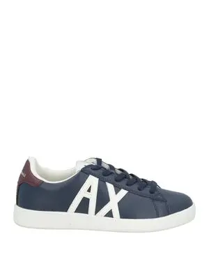 Armani Exchange Low-top Leather Sneakers - Navy