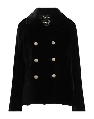 SEALUP Viscose Blend Velvet Jacket Black