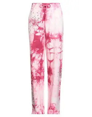 DES_PHEMMES Tie-dyed Fleece Track Pants With Crystals - Pink