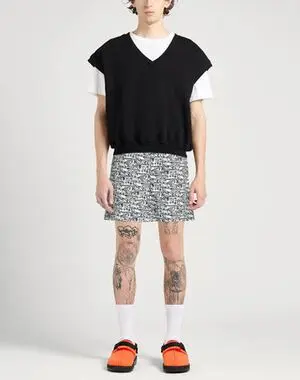 Palm Angels Hawaiian-print Relaxed Fit Shorts - Black
