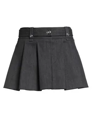 Maje Pleated Denim Mini Skirt