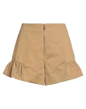 Sandro High-waisted Cotton Twill Shorts - Camel