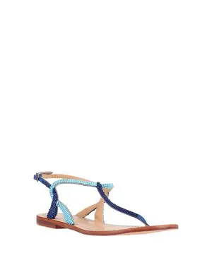 Malìparmi Textile Fibers Slingback Thong Sandals - Blue