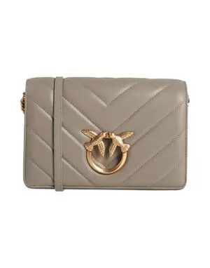 Pinko Quilted Flap Bag With Adjustable Shoulder Strap - Grey