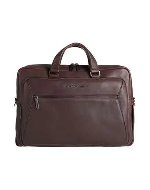 PIQUADRO Cow Leather Laptop Bag - Brown
