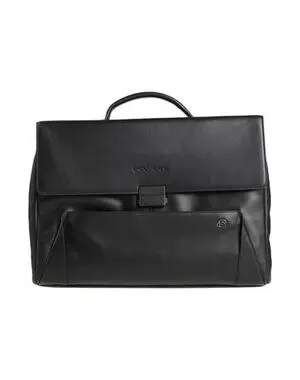 PIQUADRO Handbag In Cow Leather, Nylon, Polyester, And Metal - Black