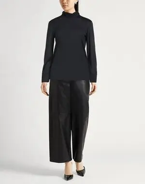 Fabiana Filippi Long Sleeve Silk Jersey Turtleneck