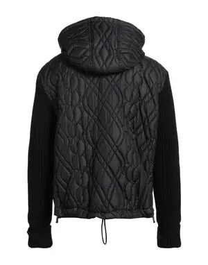 Dsquared2 Jacket In Virgin Wool Blend With Knitted Trims