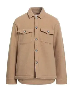 BELLWOOD Shirt Camel Size Polyester, Wool