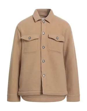 BELLWOOD Shirt Camel Size Polyester, Wool
