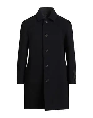 SEALUP Wool And Cashmere Single-Breasted Coat Blue