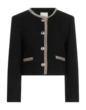 Sandro Jacket In Cotton, Synthetic Fibers, Wool, And Alpaca Wool