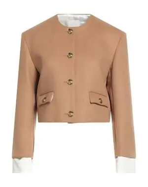 Sandro Jacket In Wool Blend - Beige