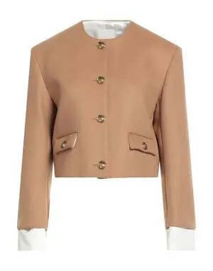 Sandro Jacket In Wool Blend - Beige