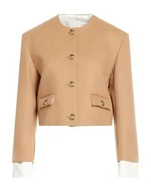 Sandro Jacket In Wool Blend - Camel