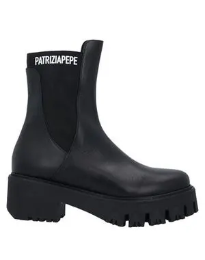 Patrizia Pepe Leather Ankle Boots - Black