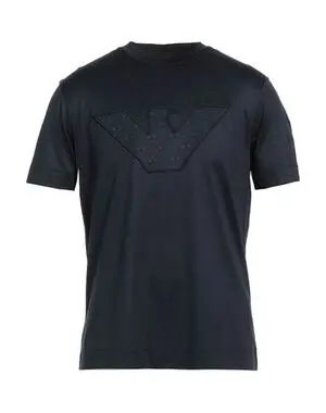 Emporio Armani Man T-shirt Ivory Size Xl Lyocell, Cotton Blue