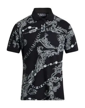 Versace Polo Shirt Size Cotton - Black