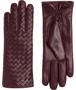 Bottega Veneta Intrecciato Nappa Leather Gloves Jam