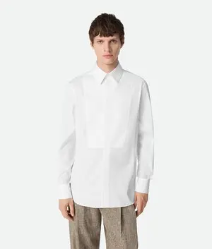 BOTTEGA  VENETA Poplin Plastron Shirt - White