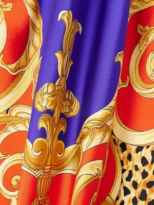 Versace Tie-detailed Printed Silk Blouse - Multi