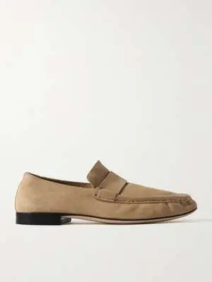THE ROW Suede Loafers - Beige