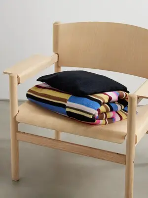 THE ELDER STATESMAN Striped Cashmere Blanket
