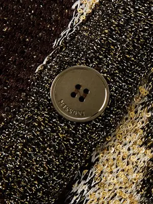 Missoni Sequin-embellished Striped Metallic Jacquard-knit Cardigan
