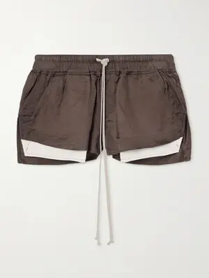 Rick Owens Fog Shell Shorts - Brown