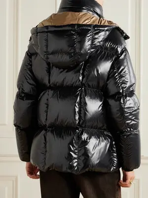 Moncler Hooded Quilted Glossed-shell Down Jacket