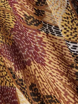 Farm Rio Belted Printed Modal Maxi Dress