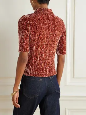 Dries Van Noten Ribbed-knit Chenille Sweater