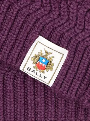 Bally Cable-knit Wool Vest - Purple