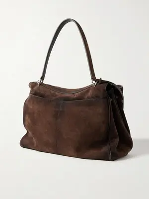 Balenciaga Rodeo Medium Suede Shoulder Bag - Brown