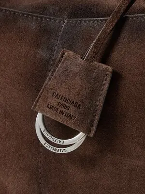 Balenciaga Rodeo Medium Suede Shoulder Bag - Brown
