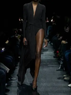 Balenciaga Draped Ruched Stretch-jersey Maxi Dress