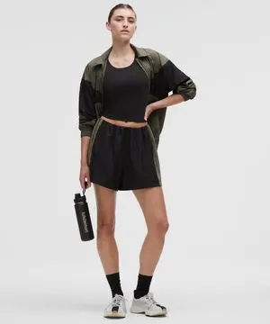 Lululemon Nylon High-rise Short 5 - Black/army Green