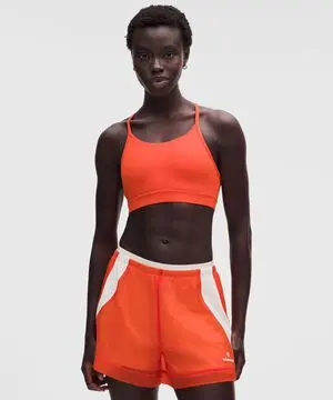 Lululemon Flow Y Mid-support Bra Cherry Ember