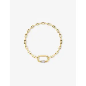PHORIA Screw 18ct Yellow Vermeil And White Topaz Chain Bracelet - Gold