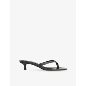 Whistles Leather Kitten-heel Mules