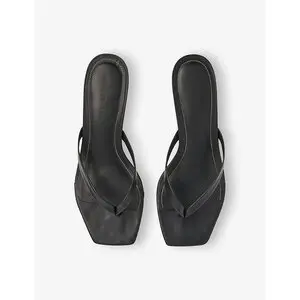 Whistles Leather Kitten-heel Mules