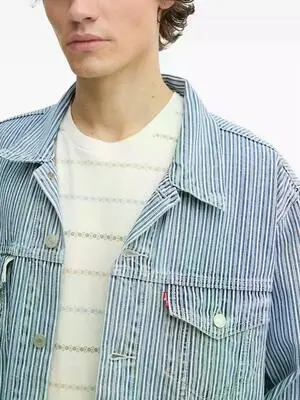 LEVI'S Striped Denim Jacket - Blue