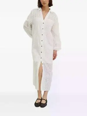 NEVER FULLY DRESSED Eyelet-embroidered Shirt Dress