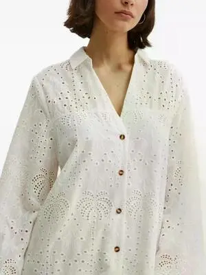 NEVER FULLY DRESSED Eyelet-embroidered Shirt Dress