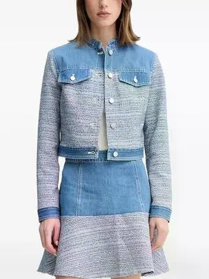 Guess Denim-panel Tweed Jacket