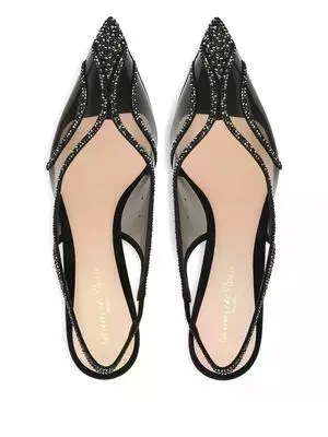 GIANVITO ROSSI 70mm Brenda Embellished Heeled Pumps - Blue