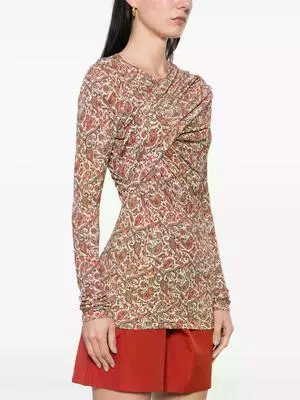 MARANT ETOILE Paisley Print Top - Red
