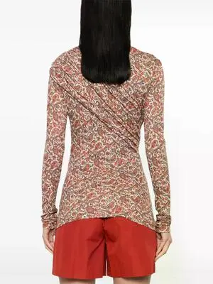 MARANT ETOILE Paisley Print Top - Red